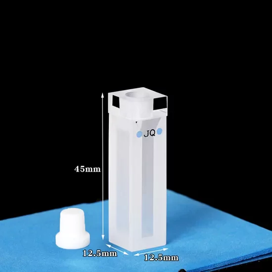 Micro Volume Sealed Quartz Cuvette with PTFE Stoppers for ...