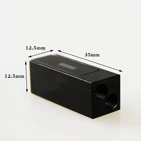 Black Wall Quartz Flow-Through Cell with M6 Connectors for Laboratory ...