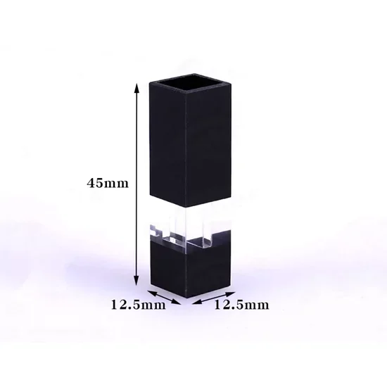 Stray Light Quartz Micro Fluorescence Cuvette with Black Walls and Lid丨 ...
