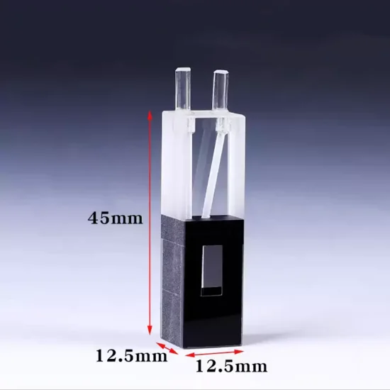 Black Wall Quartz Flow Cuvette with Glass for Continuous Flow ...