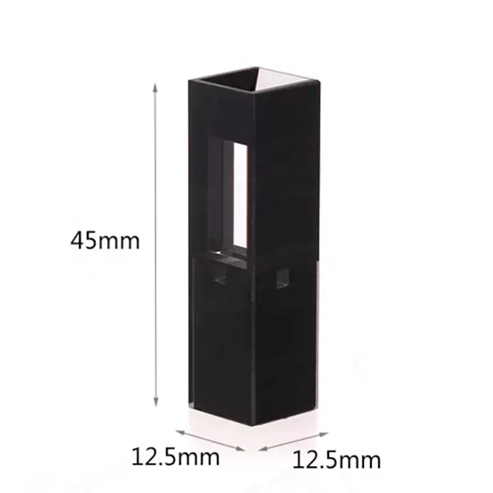 Stray Light Quartz Micro Fluorescence Cuvette with Black Walls and Lid丨 ...