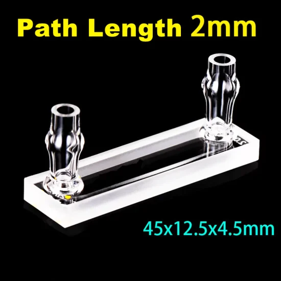 Advanced Optical Path Quartz Flow Cell with Inlet and Outlet Tubings ...