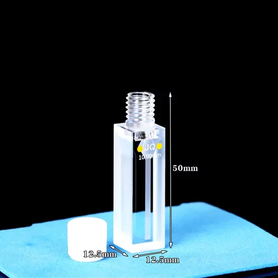 Leak-Proof Quartz Micro Cuvette with Screw Caps for Laboratory ...