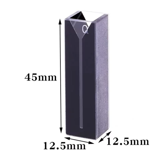 StrayLight-shielded Black UV Quartz Cuvette for UV-VIS Spectroscopy ...