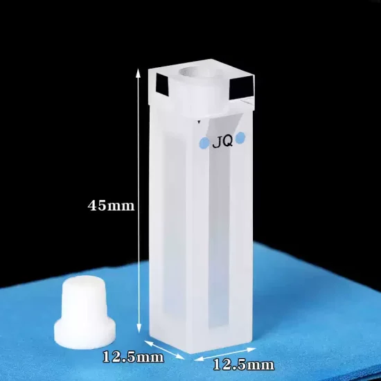 Broad-Spectrum Micro Quartz UV Cuvette with Stopper | TOQUARTZ®